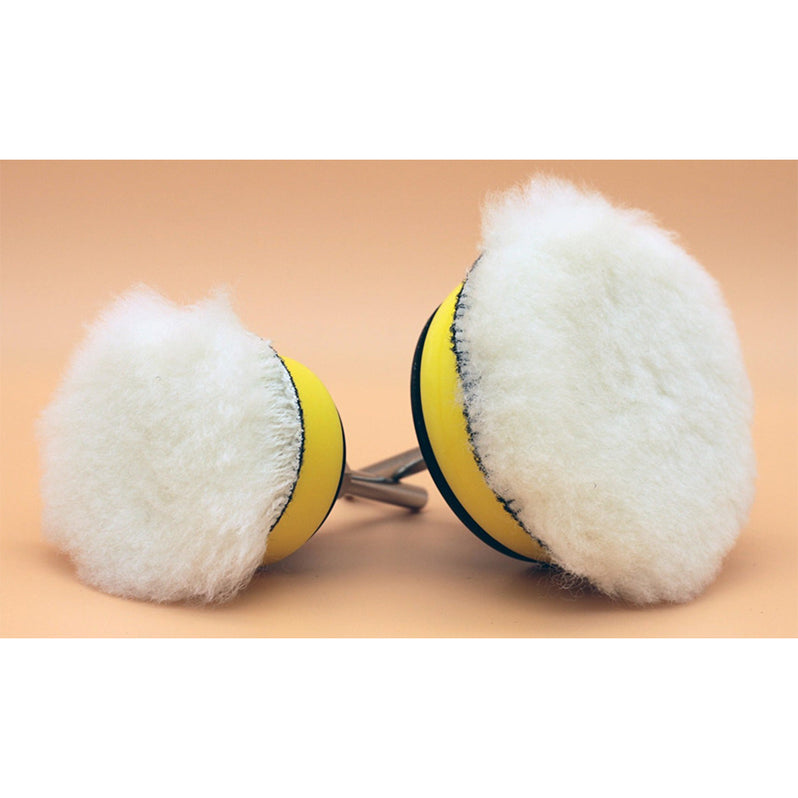 Knitted Wool Buffing Pad - 3" hook and loop mounting